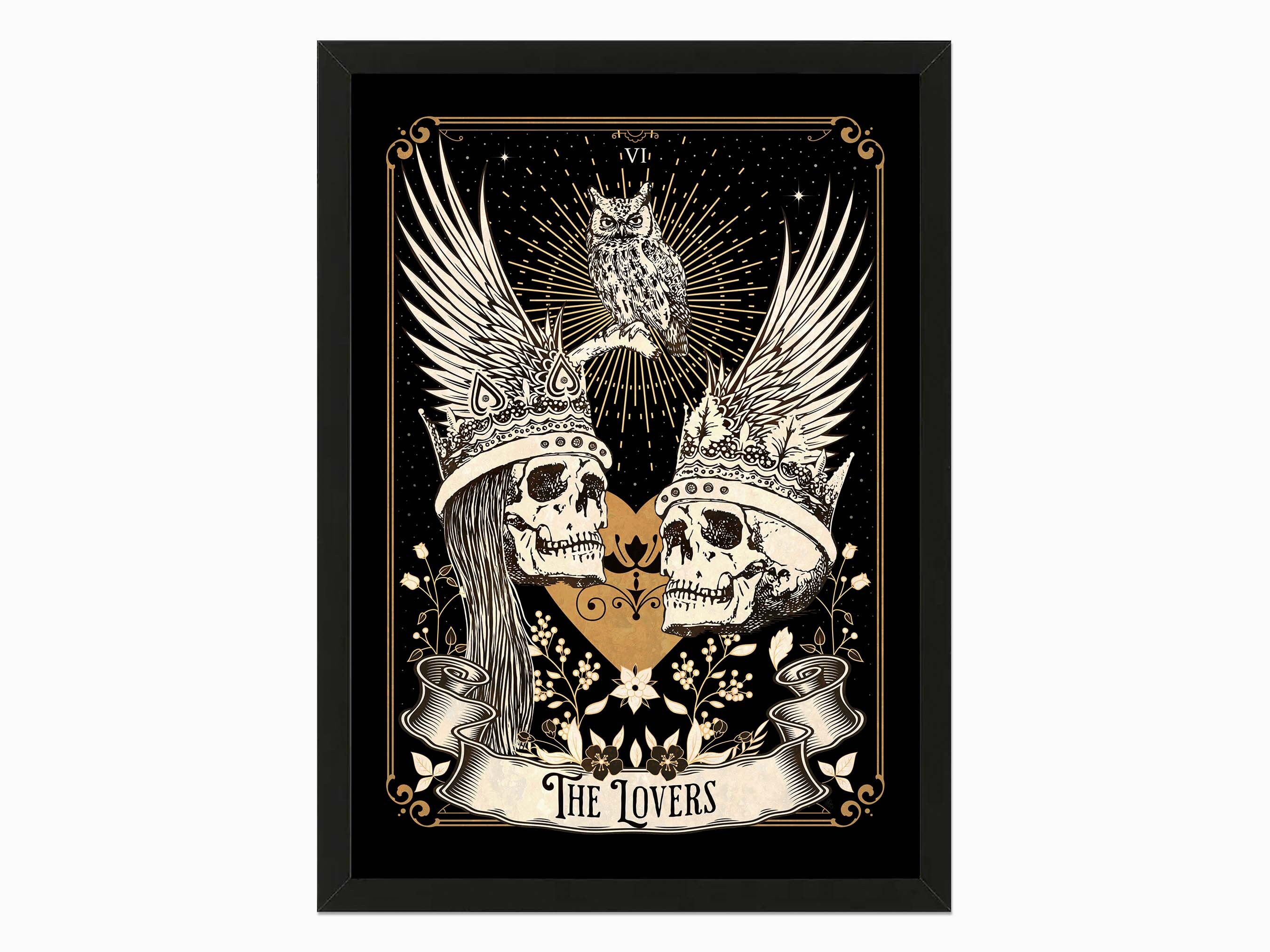The Lovers Tarot Poster, Printable Tarot Tapestry Style for Tarot ...