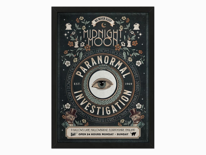 Paranormal Investigation Witchy Wall Art Printable. Perfect for Vintage ...