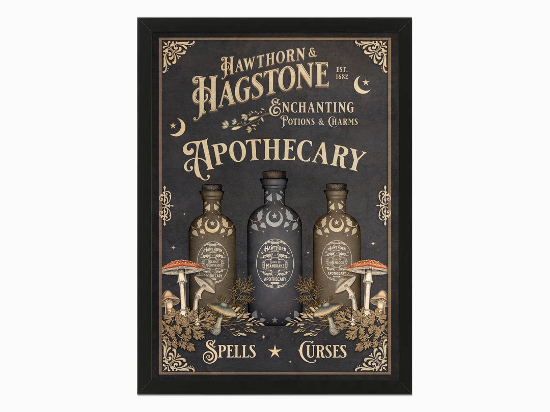 Apothecary Sign - Hawthorn & Hagstone Vintage Style Printable. Unique ...