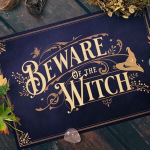 Beware of the Witch, House Vintage Style Welcome Sign Printable ...
