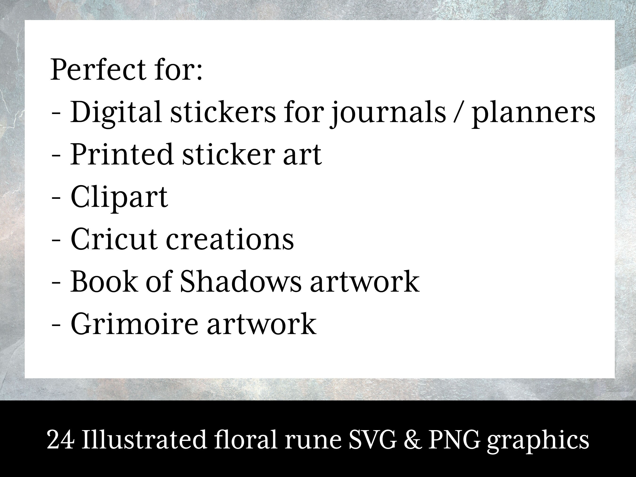 Illustrated Floral Runes, Witchy SVG & PNG, Witchcraft Magic Wicca ...