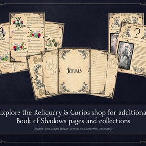 2 Book of Shadows Ritual Pages, Blank Printable Pages, Grimoire Pages ...