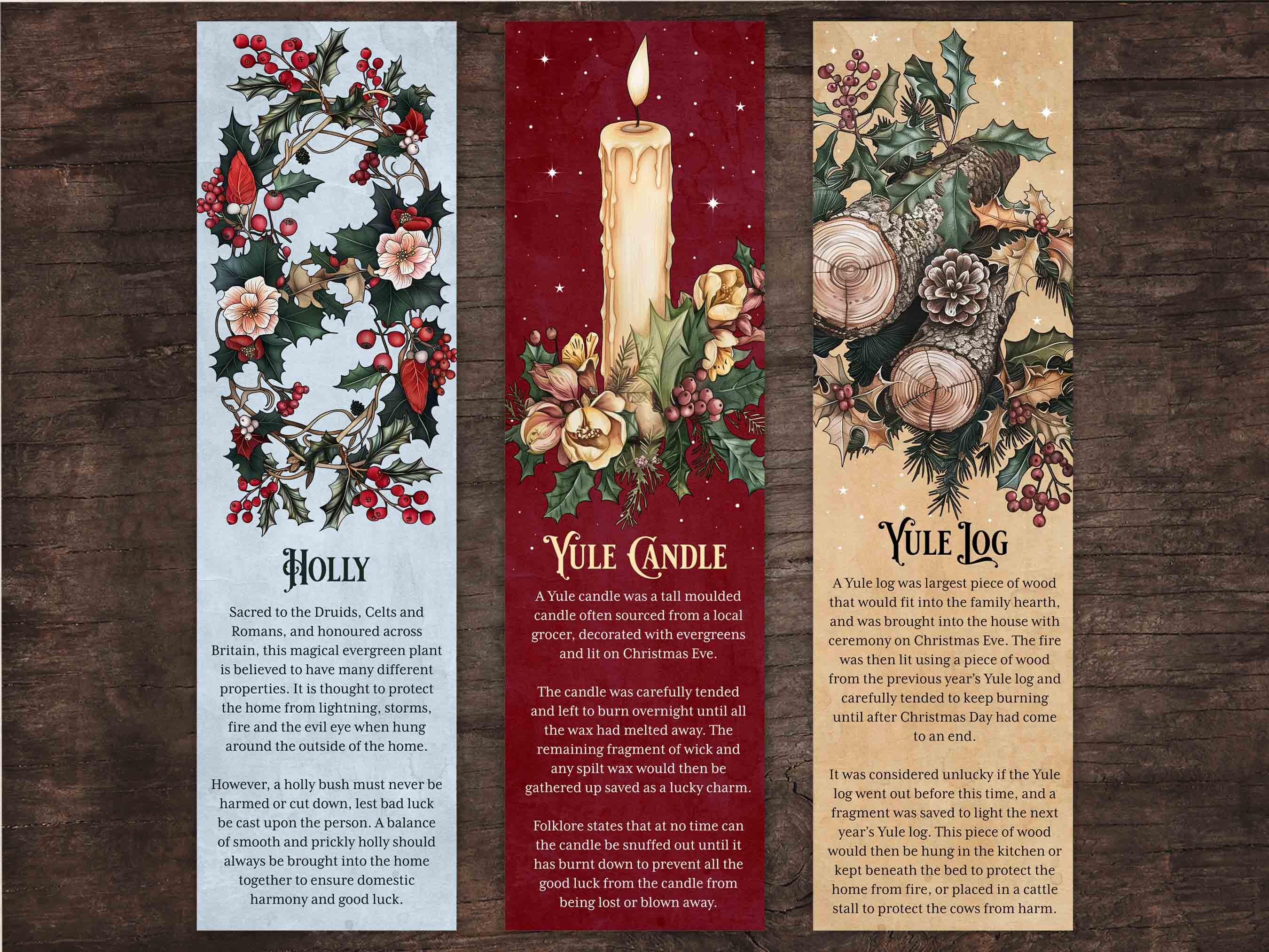 Yule Printable Bookmarks Set. British Folklore Mythology Witch Junk ...