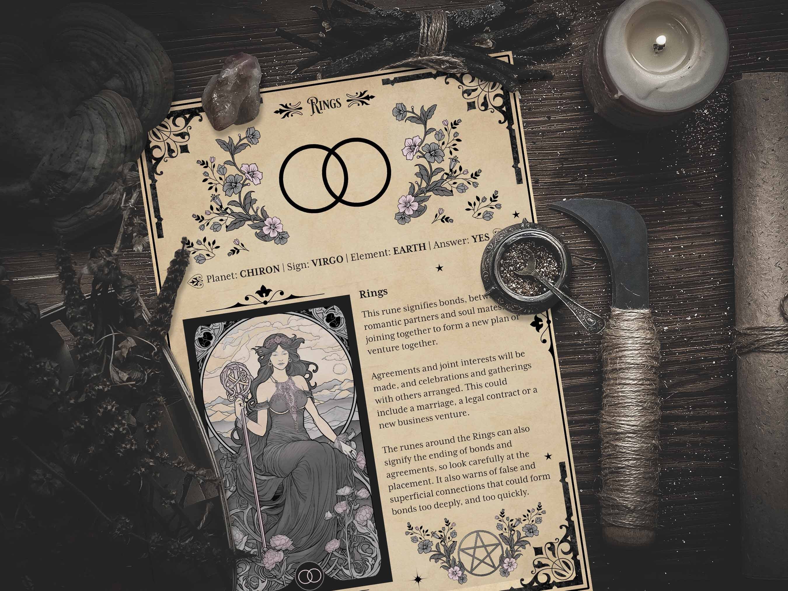 13 Witches Runes Book of Shadows Printable Pages, Grimoire Pages ...