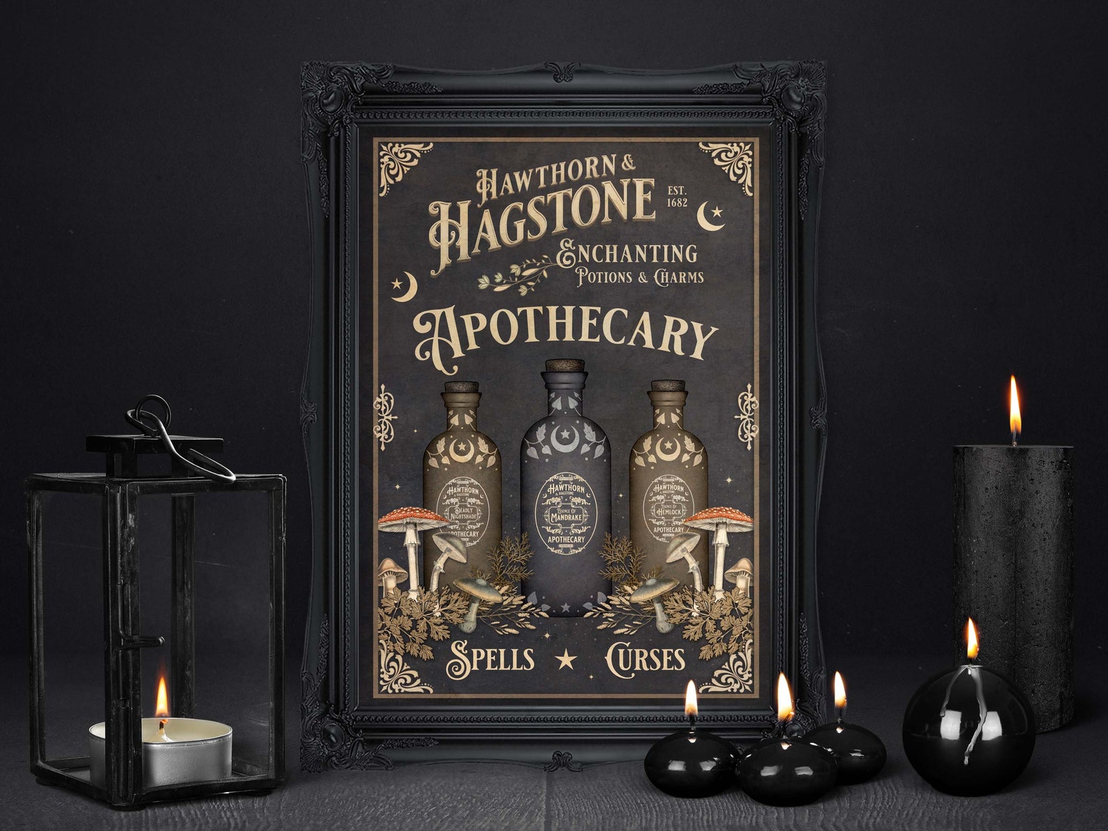 Apothecary Sign - Hawthorn & Hagstone Vintage Style Printable. Unique ...