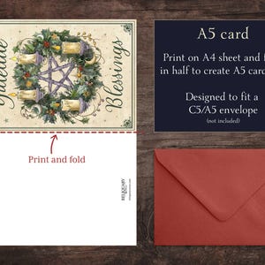 Yule Cards, Yuletide Blessings Printable Greeting Cards. Pagan Cards ...