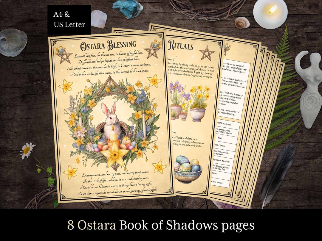 8 Ostara Book of Shadows Pages With Ostara Rituals, Correspondences ...
