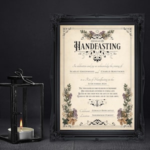 Handfasting Certificate, Pagan Wedding Certificate Printable. Wiccan ...