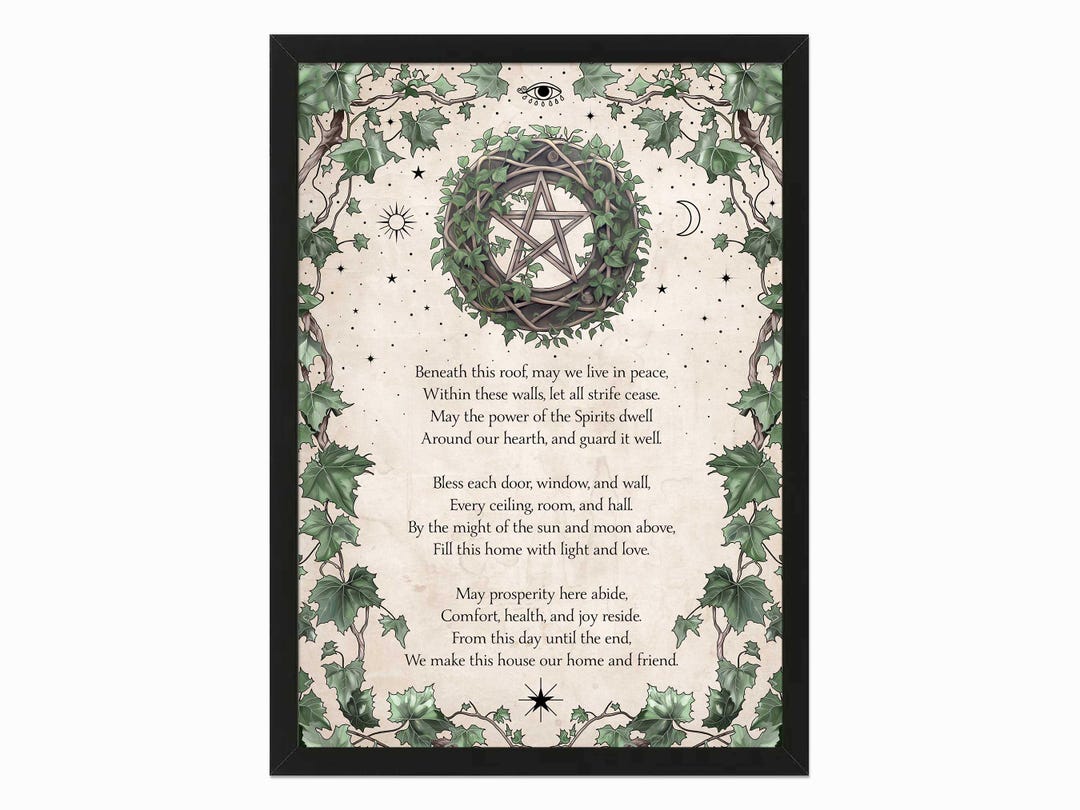Witchcraft House Blessing With Witch's Runes, Home Blessing House ...