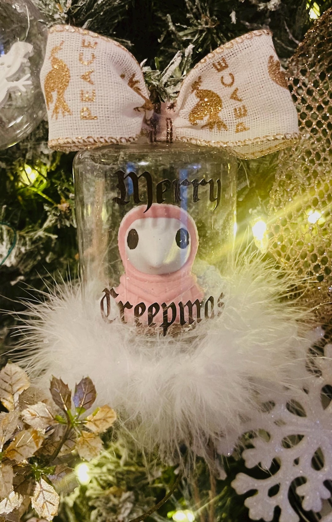 Merry Creepmas Plague Doctor Ornament, Pastel Goth Christmas Decor - Etsy