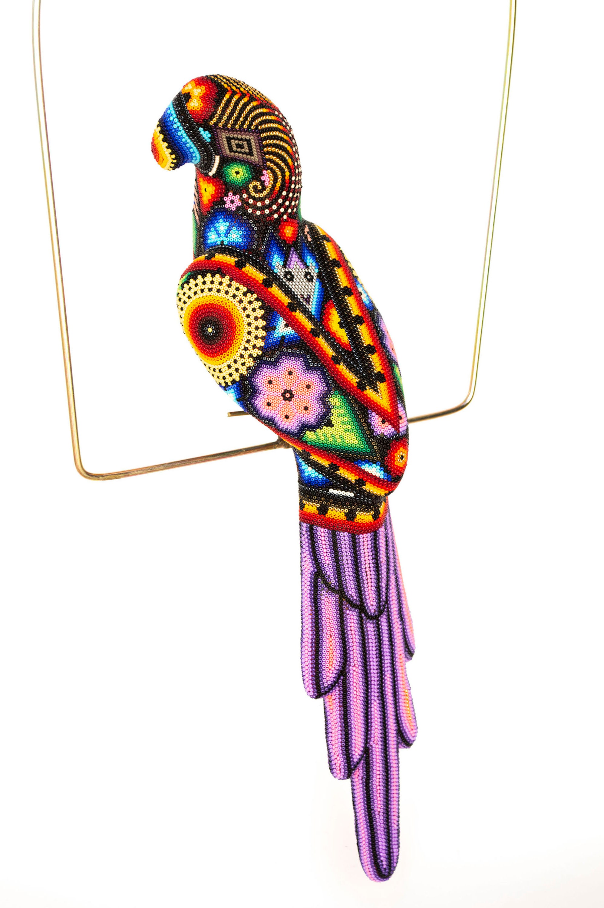 Mexican Indigenous Huichol Folk Bead Art the Beautiful Macaw - Etsy