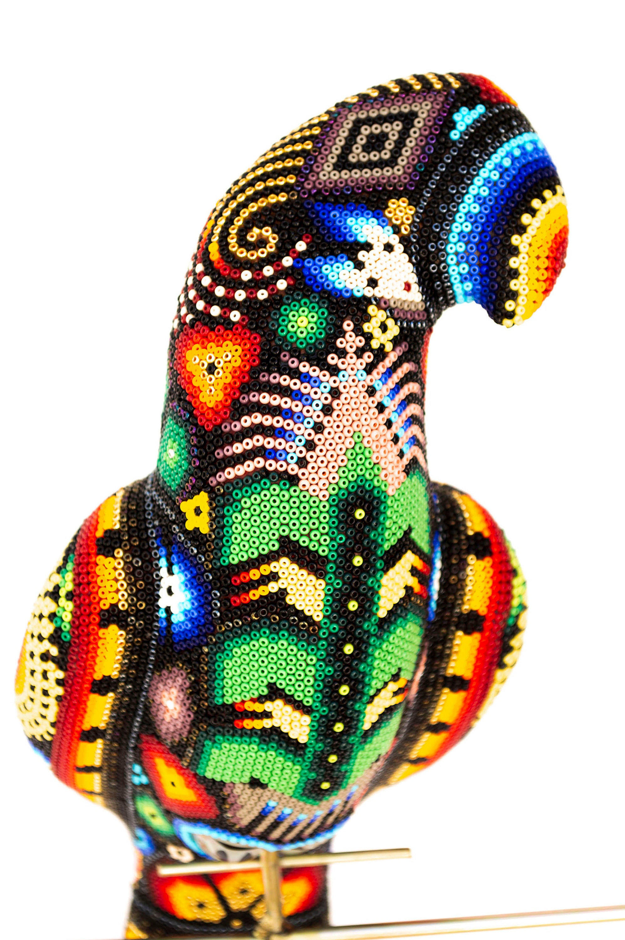 Mexican Indigenous Huichol Folk Bead Art the Beautiful Macaw - Etsy