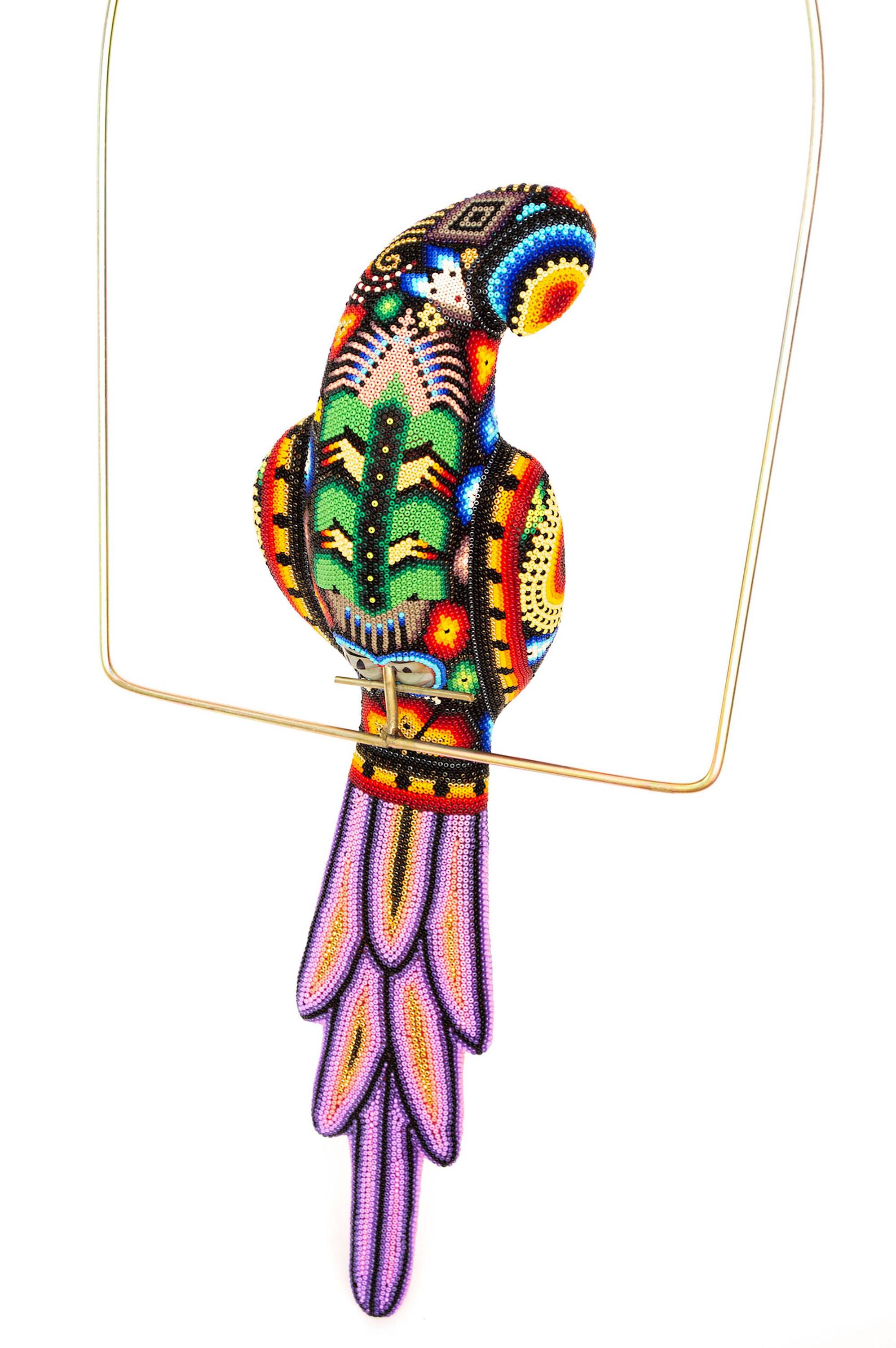 Mexican Indigenous Huichol Folk Bead Art the Beautiful Macaw - Etsy