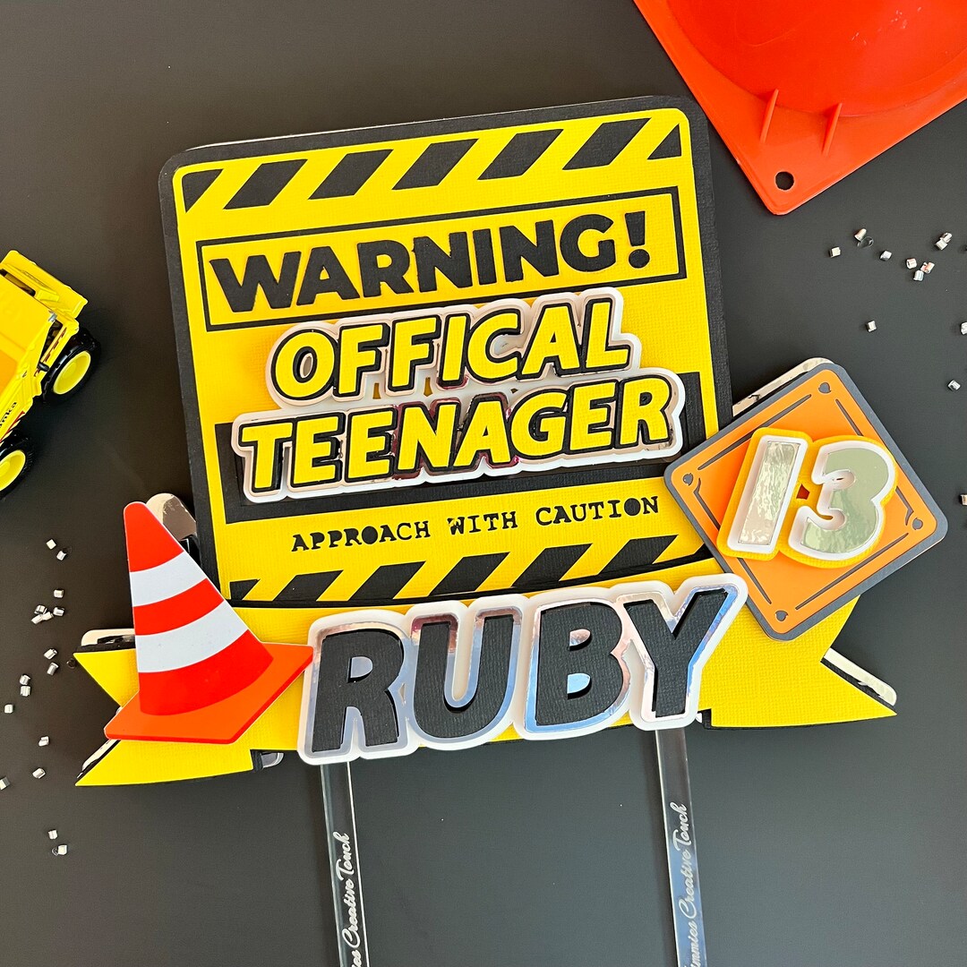Warning Official Teenager Topper | Official Teenager Caketopper ...