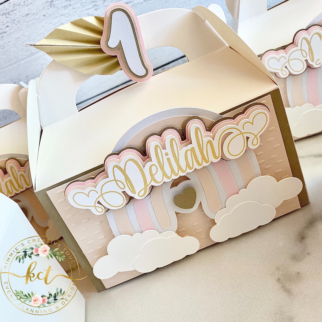 Boho Rainbow Favor Boxes | Boho Party Decor | Boho Theme Party Decor ...