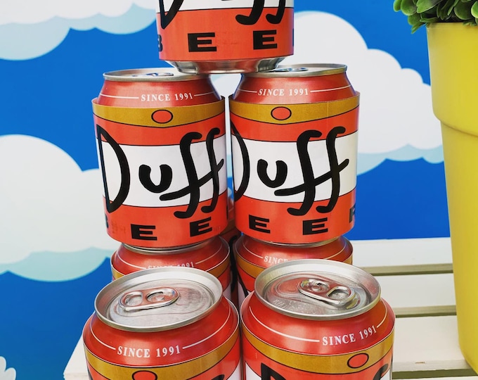 Duff Beer Bottle Label the Simpsons Duff Beer Labels the Simpsons Party ...
