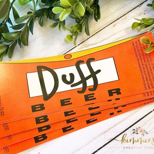 Duff Beer Bottle Label | the Simpsons Duff Beer Labels | the Simpsons ...