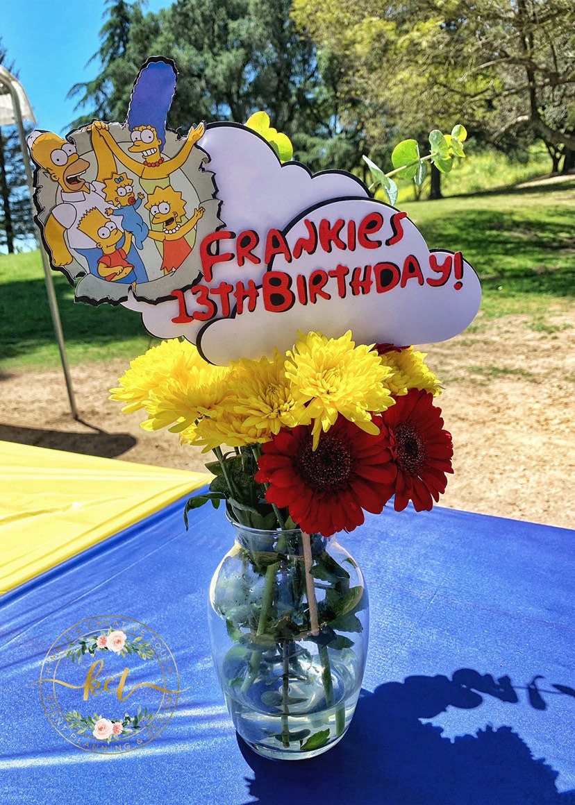 The Simpsons Centerpieces the Simpsons Party Decorations - Etsy Australia