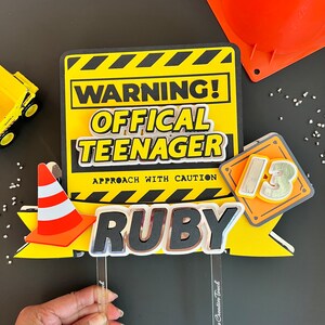 Warning Official Teenager Topper | Official Teenager Caketopper ...