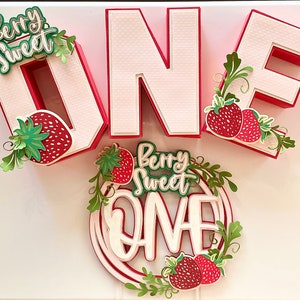 Berry Sweet One 3d Letters | Berry Sweet 1st Birthday | Sweet One ...