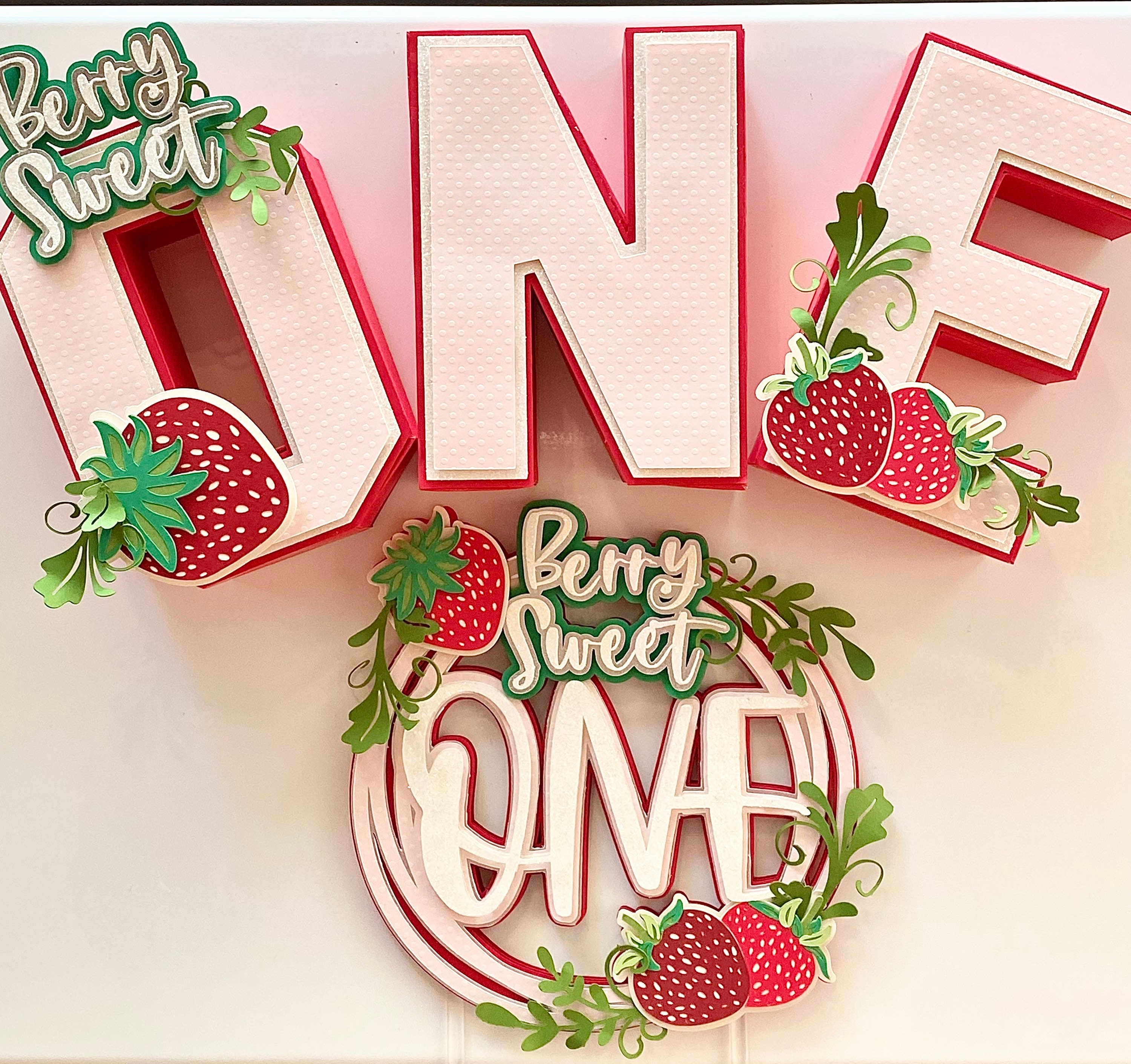Berry Sweet One 3d Letters Berry Sweet 1st Birthday Sweet - Etsy