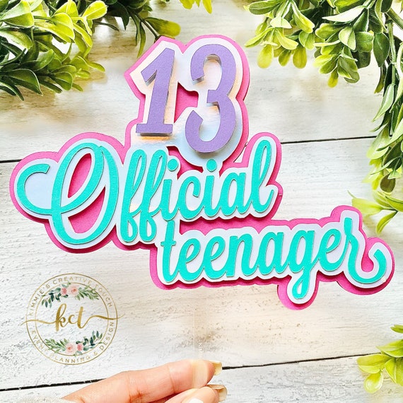 Official Teenager Cake Topper | Etsy