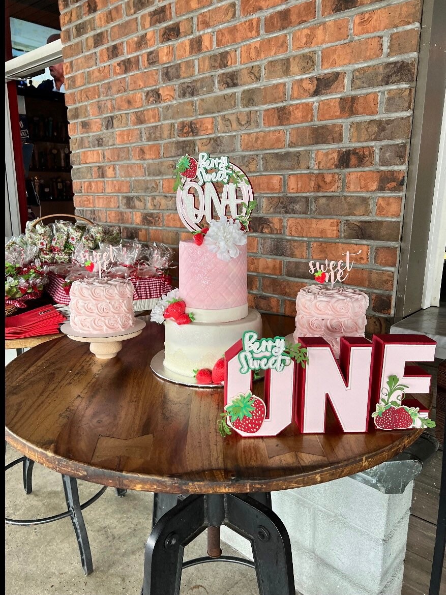 Berry Sweet One 3d Letters Berry Sweet 1st Birthday Sweet - Etsy