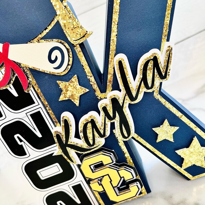 Graduation 3D Letter Graduation Centerpieces Graduation - Etsy
