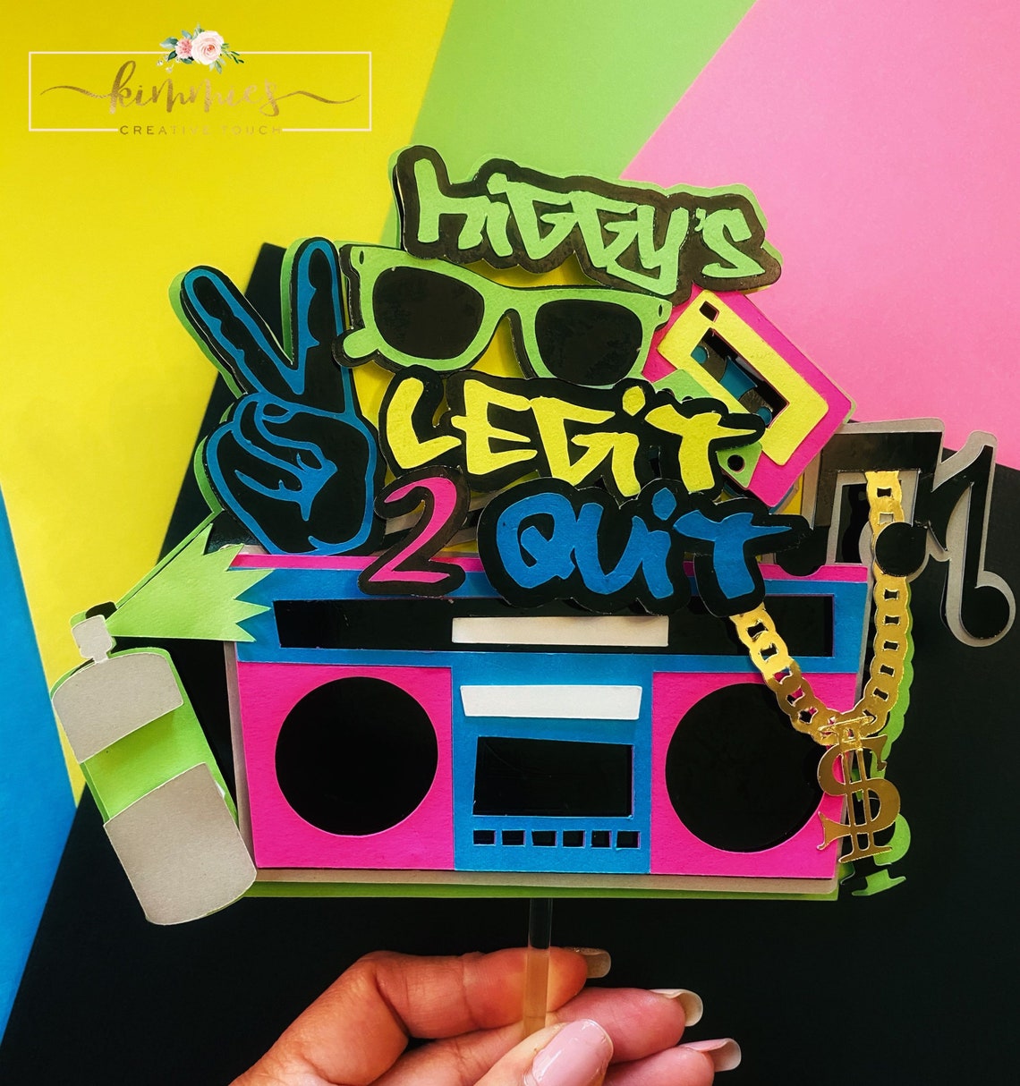 2 Legit 2 Quit Cake Topper | 90s Cake Topper | 90s Theme Birthday | 80s ...