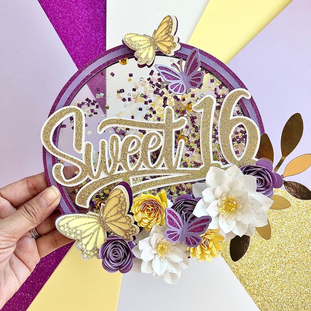 Sweet 16 Cake Topper | Sweet 16 Party Decor | Sweet 16 Birthday ...