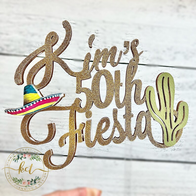 Fiesta Cake Topper Fiesta Birthday Decorations Fiesta | Etsy