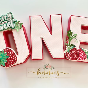 Berry Sweet One 3d Letters | Berry Sweet 1st Birthday | Sweet One ...