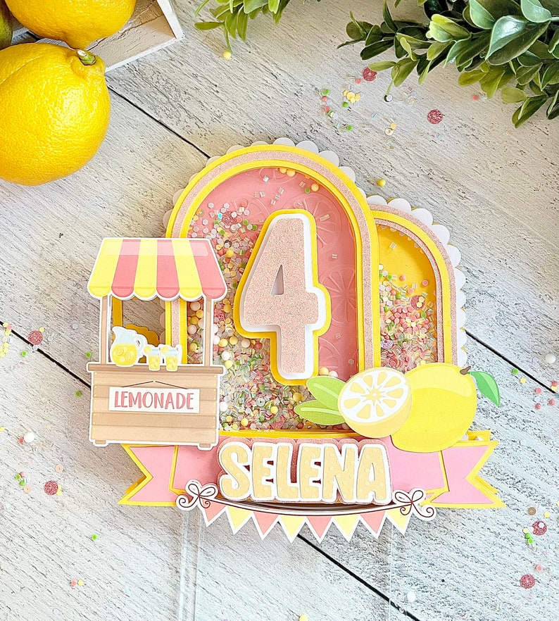 Lemonade Cake Topper | Lemonade Birthday | Lemonade Party Decor | Lemon ...