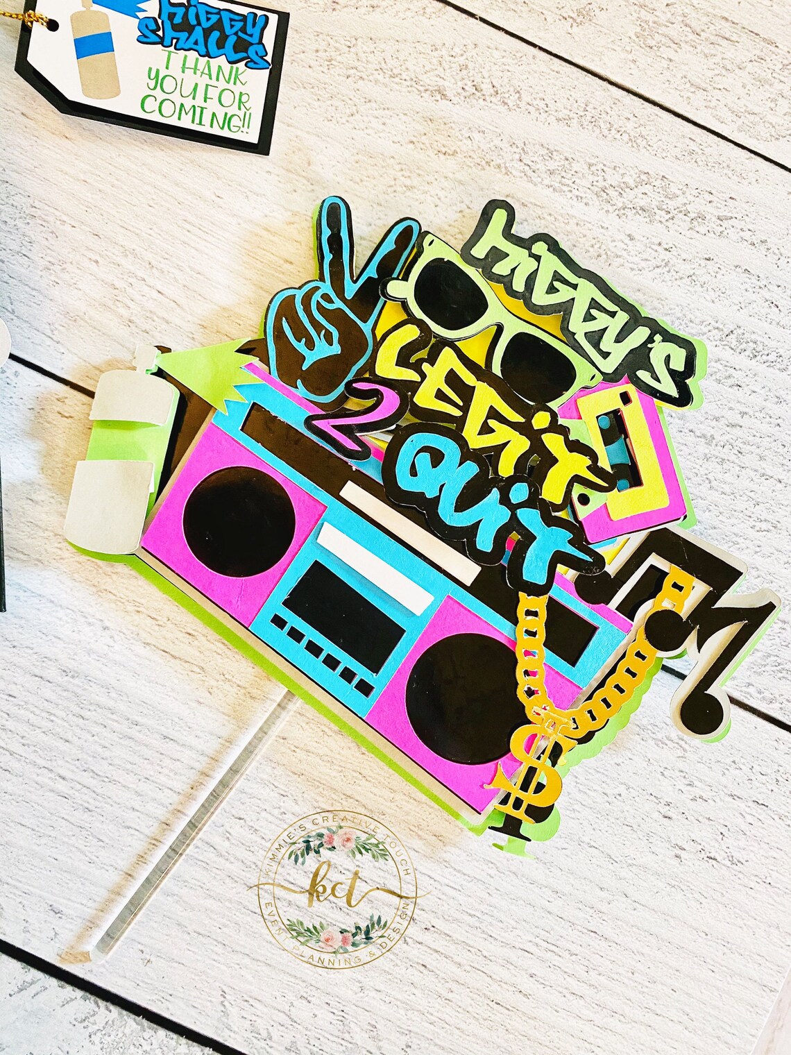 2 Legit 2 Quit Cake Topper/ 90s Cake Topper/ 90s Theme | Etsy