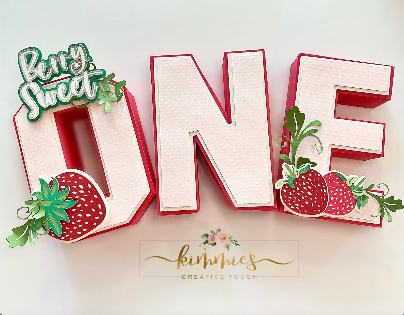 Berry Sweet One Banner | Strawberry 1st Birthday Party Decor - Etsy