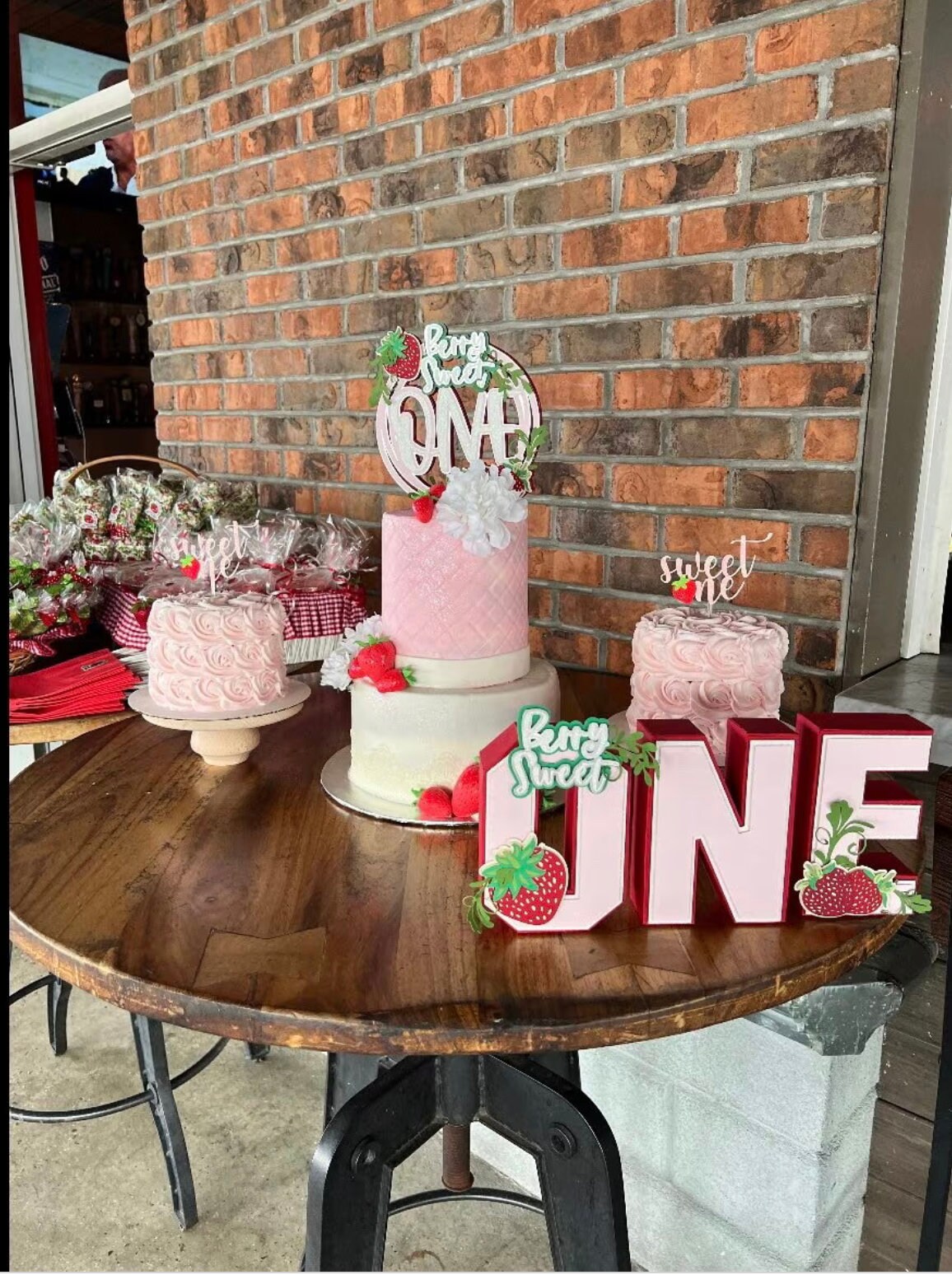 Berry Sweet One Banner | Strawberry 1st Birthday Party Decor - Etsy