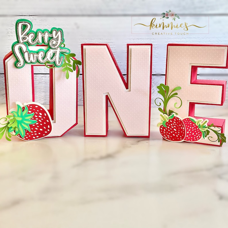 Berry Sweet One 3d Letters | Berry Sweet 1st Birthday | Sweet One ...
