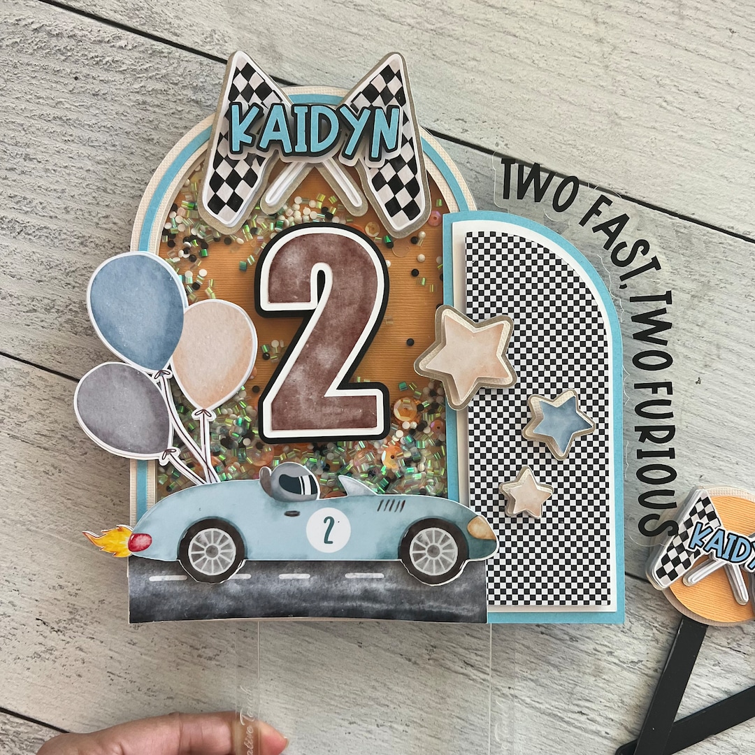 Two Fast Cake Topper | Two Fast Birthday | Two Fast Birthday Decoration ...