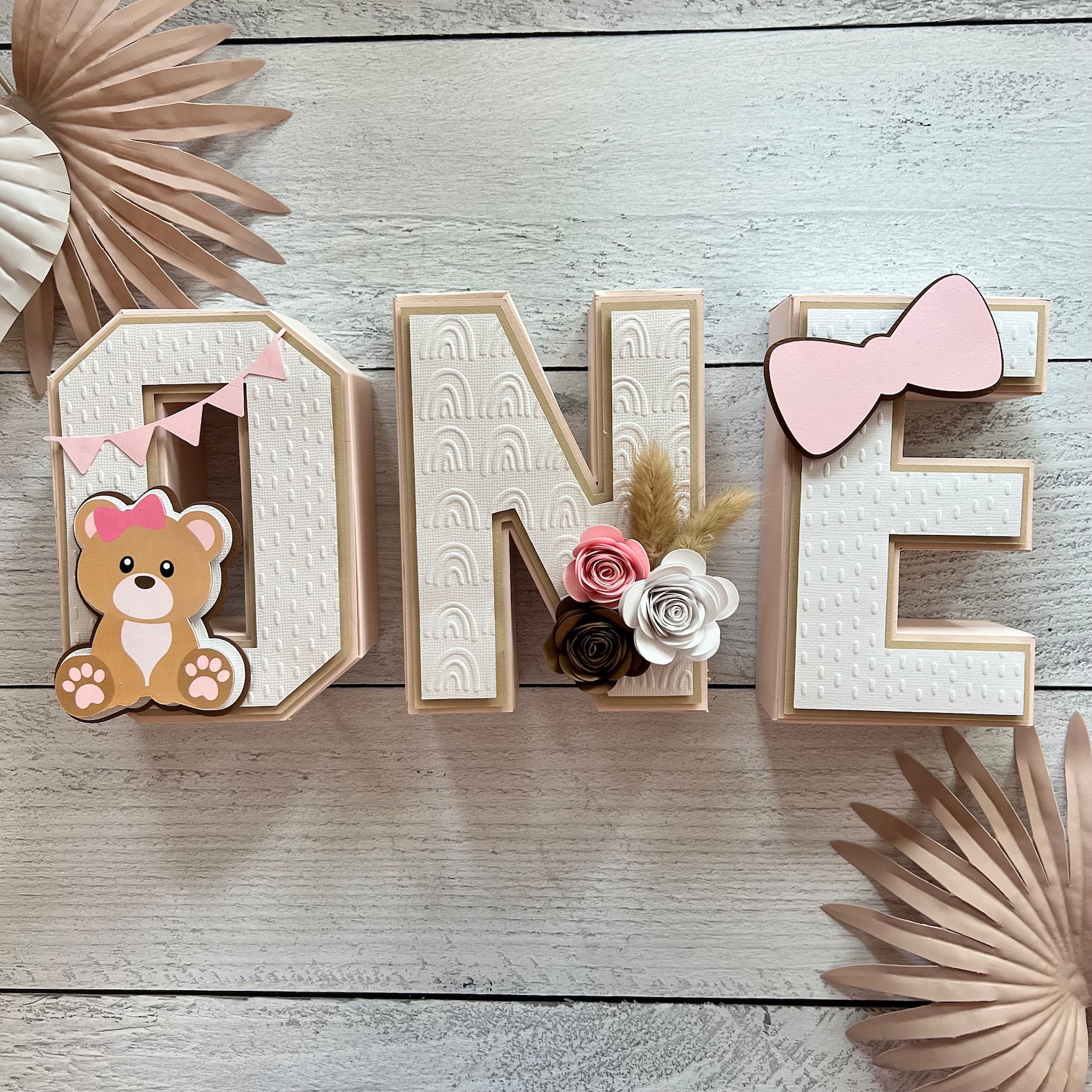 Boho One 3d Letters | Boho Centerpieces | Boho Party Decor | Baby Bear ...