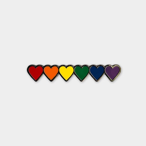 Polyamory Pride Enamel Pin Queer Pride Rainbow Heart - Etsy