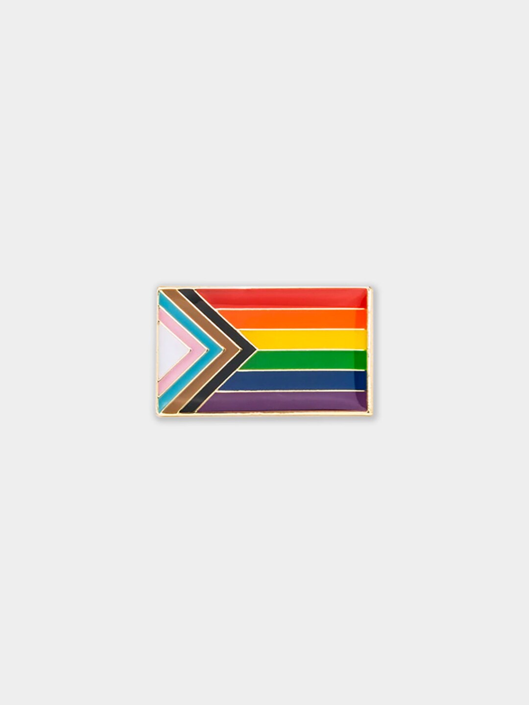 Progressive Rainbow Flag Enamel Pin - Etsy