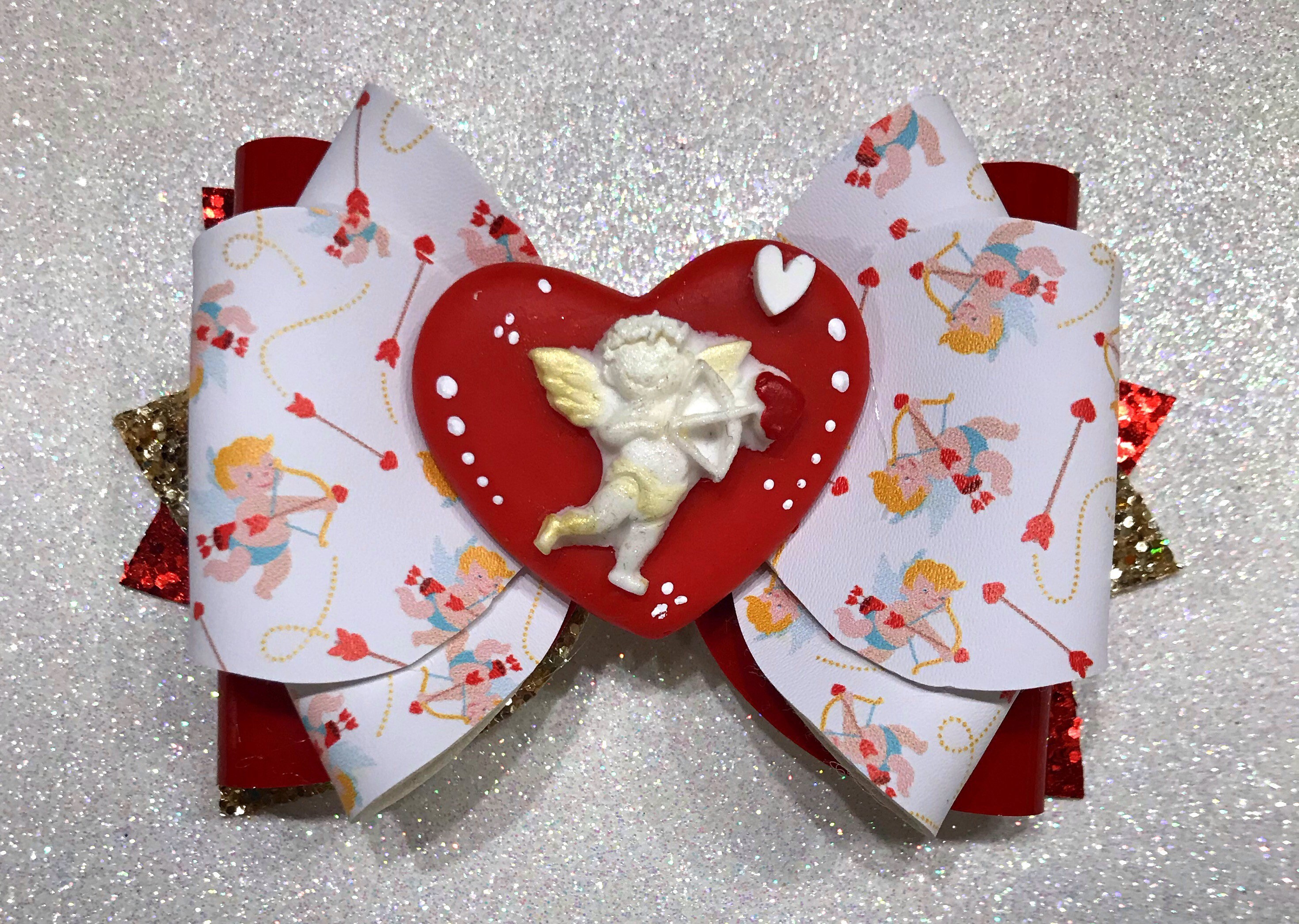 Cupid Hair Bow for Baby Valentines Day Hair Bow for Toddler | Etsy