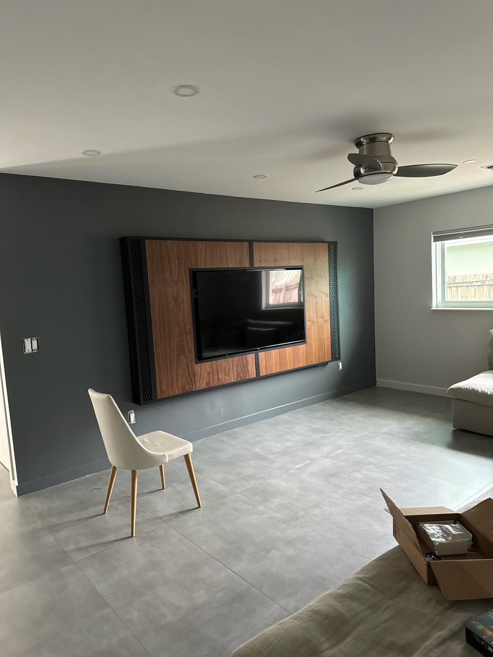 Modern TV Wall Display With LED Backlighting, TV Entertainment Wall, - Etsy