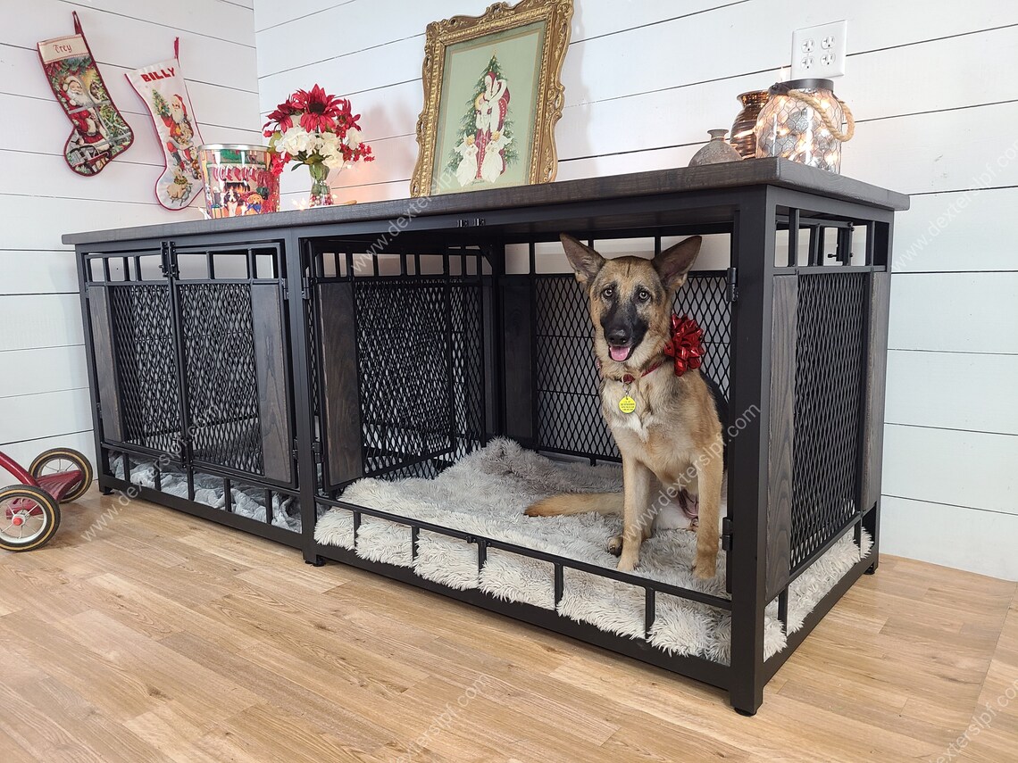 Raven X-large Double XL Double Dog Kennel Furniture Xl Dog - Etsy