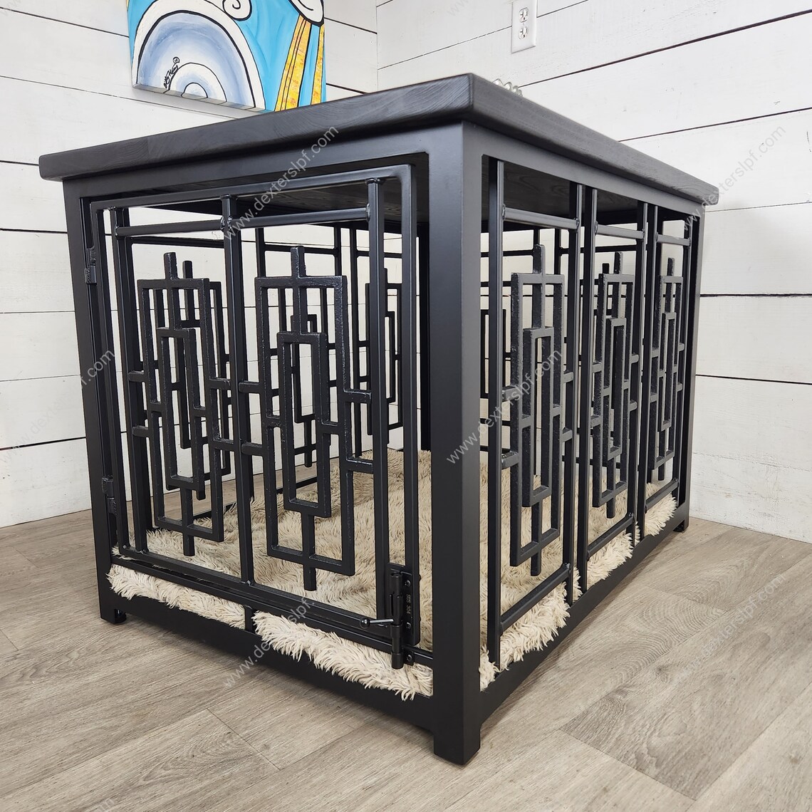 Daisy Large Modern Dog Crate, Dog Crate Table, Dog Crate Furniture, Dog ...
