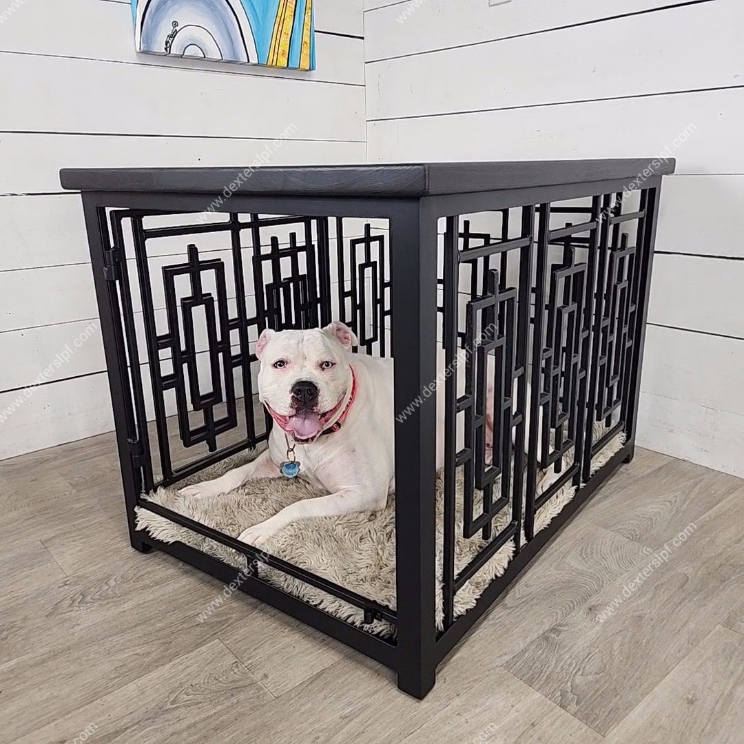 Daisy Large Modern Dog Crate, Dog Crate Table, Dog Crate Furniture, Dog ...