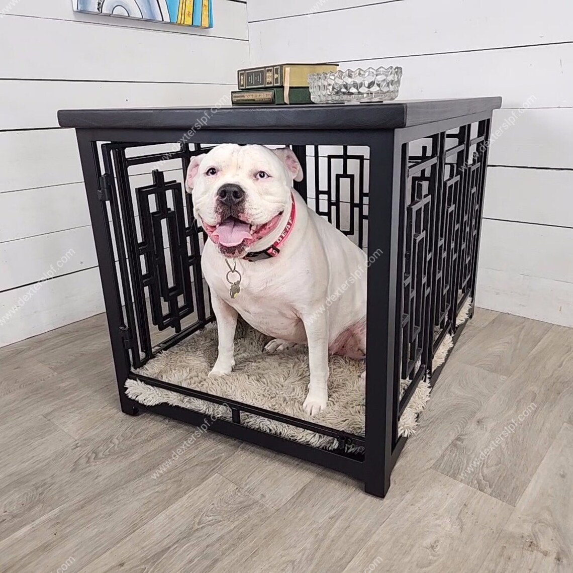 Daisy Large Modern Dog Crate, Dog Crate Table, Dog Crate Furniture, Dog ...