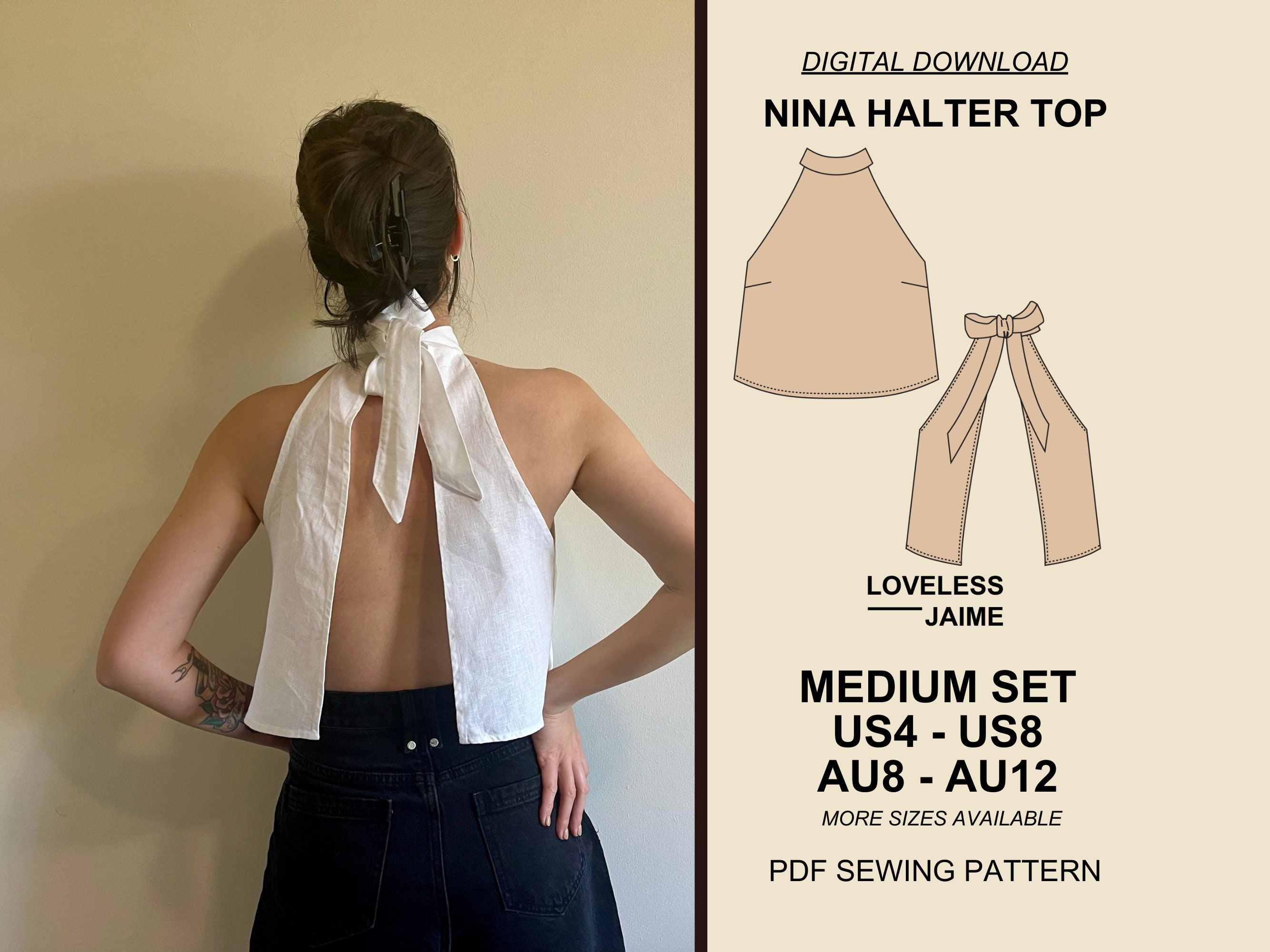 Easy Halter Top Sewing Pattern New Look 6043 Sewing Pattern Fitted