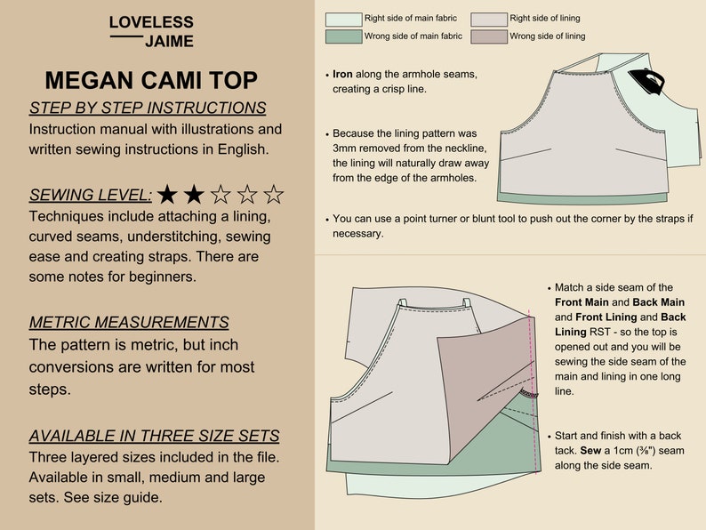 Megan Halter Top Sewing Pattern Large Set: Sizes US8-US12 - Etsy