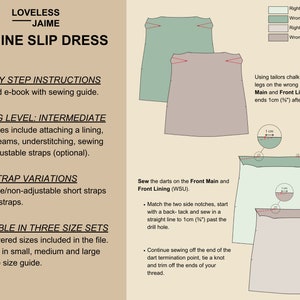 Jasmine Mini Dress Sewing Pattern: Small Size Set - US0-US4 (PDF ...